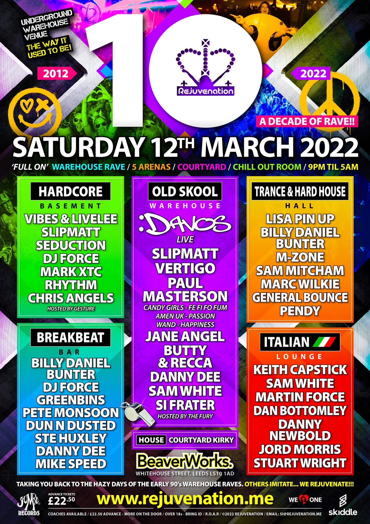 Rejuvenation 10th Birthday - Leeds | SlipMatt